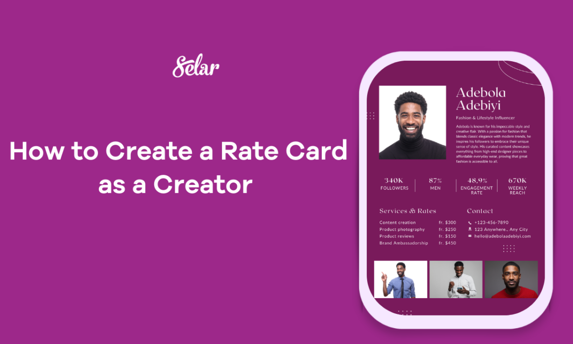 How To Create A Rate Card As A Content Creator - Selar Blog