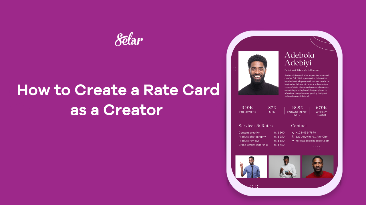 How To Create A Rate Card As A Content Creator - Selar Blog